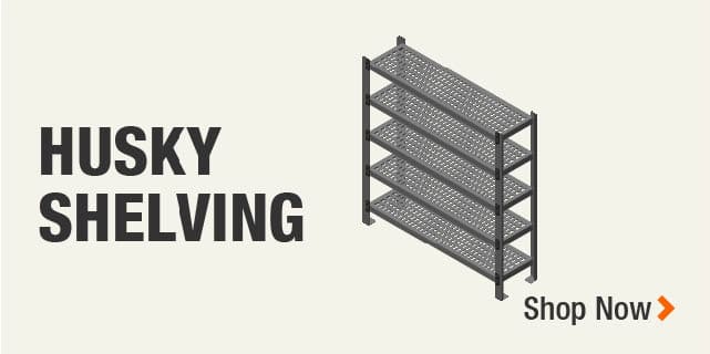 Husky 5-Piece Heavy Duty Welded Steel Garage Storage System in Black ...