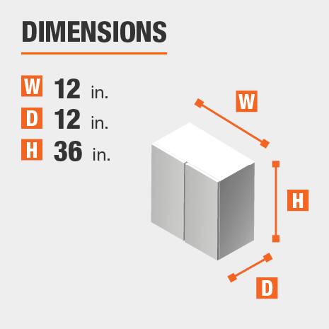 Hampton Bay Designer Series Elgin Assembled 12x36x12 in. Wall Kitchen ...