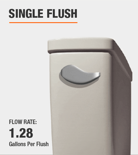 Glacier Bay 10 in. Rough-in 2-Piece 1.28 GPF High Efficiency Single ...