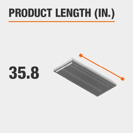 Commercial Electric 3 ft. 2-Light 45-Watt Integrated LED Utility White ...