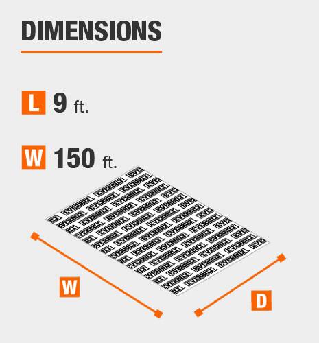 Everbilt 9 ft. x 150 ft. Non-Woven Housewrap 100000040740 - The Home Depot