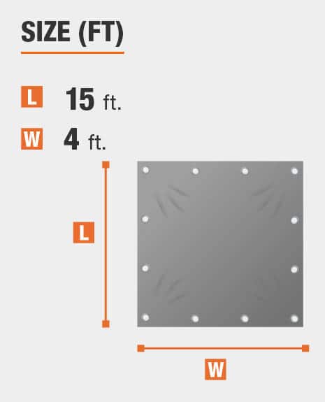 Everbilt 4 ft. x 15 ft. Slip Resistant Paper/Poly Drop Cloth 415NW ...