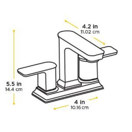 American Standard Forsey 4 in. Centerset 2-Handle Bathroom Faucet with ...
