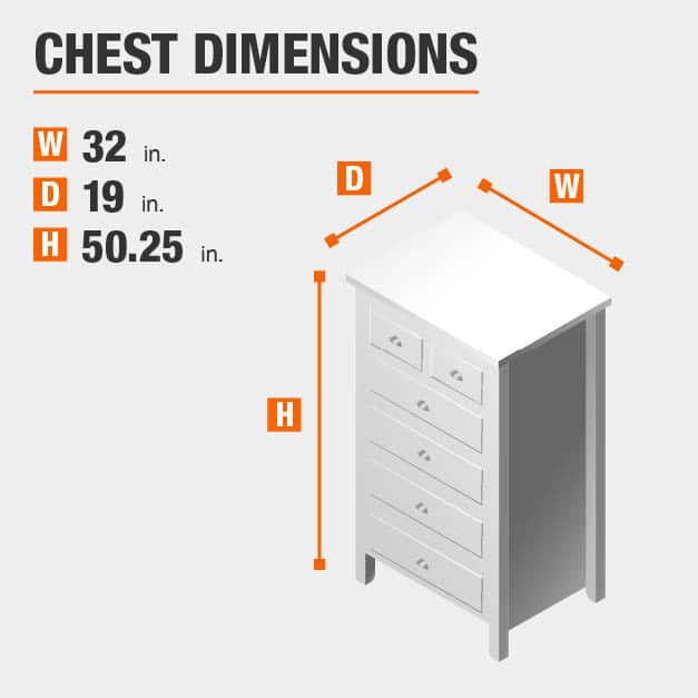 Home Decorators Collection Bonawick Walnut Finish 6 Drawer Chest of ...