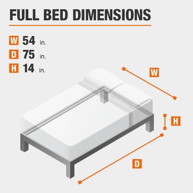 StyleWell Grandon Black Metal Full Platform Bed with Slats (54 in W. X ...