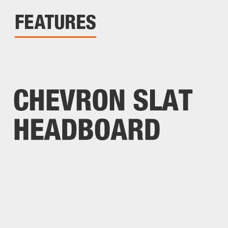 StyleWell Fergus Patina Wood Finish Queen Bed with Chevron Slats (61.18 ...