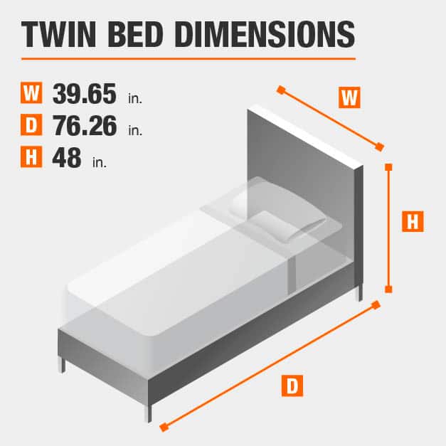 StyleWell Granbury Stone Gray Wood Twin Panel Bed (39.65 in. W x 48 in ...