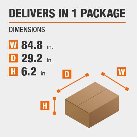 StyleWell Fergus Patina Wood Finish King Bed with Chevron Slats (77.17 ...