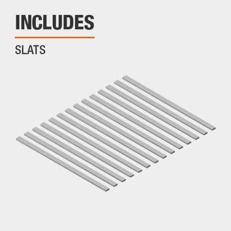 StyleWell Fergus Patina Wood Finish King Bed with Chevron Slats (77.17 ...