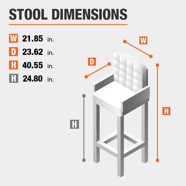 StyleWell Bakerford Biscuit Beige Upholstered Counter Stool with Tufted ...