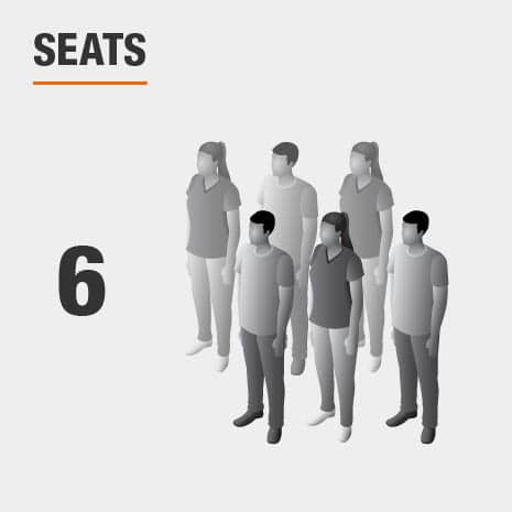 StyleWell Porter Black Metal Rectangular Dining Table for 6 with Haze ...