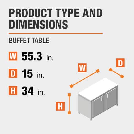 Home Decorators Collection Canonbury Sable Brown Wood Buffet Table with ...