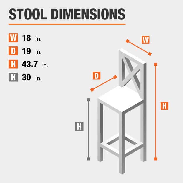 Home Decorators Collection Mavery Ivory Cross Back Wood Bar Stool with ...