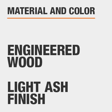 StyleWell 47.3 in. Light Ash Rectangular 2 -Drawer Writing Desk with ...