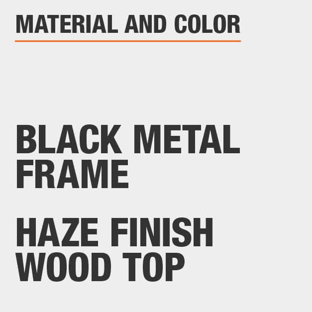 StyleWell Donnelly Black Rectangular Coffee Table with Haze Wood Top ...