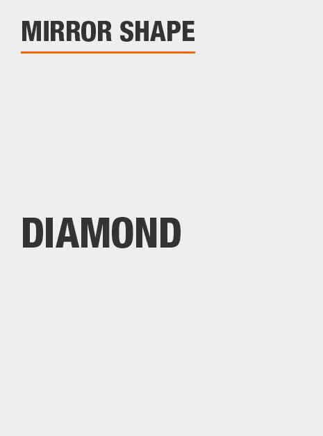 StyleWell Small Diamond Gold Classic Accent Mirror (15 in. H x 7 in. W ...