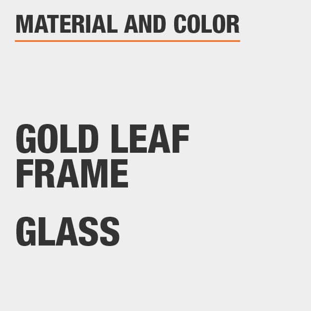 StyleWell Gold Leaf Metal and Glass Accent Table with Hourglass Shape ...