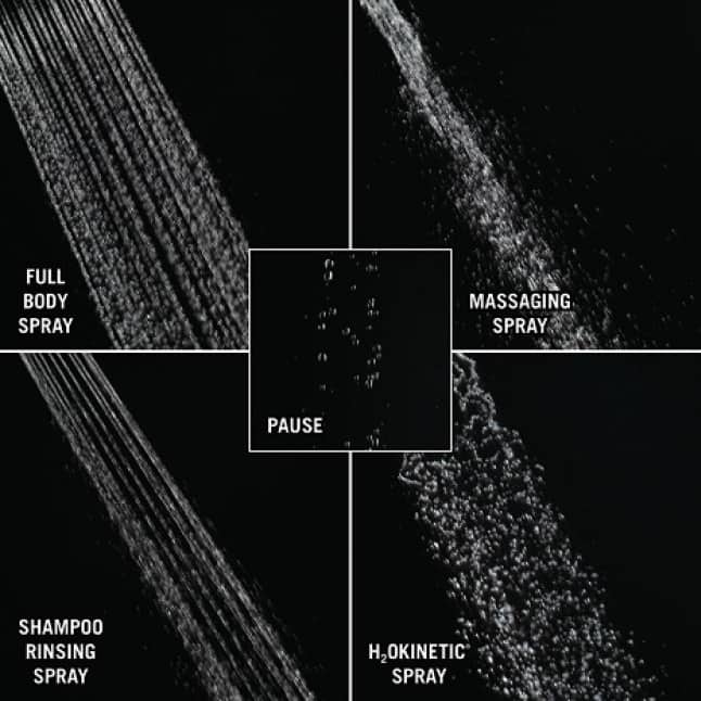 Delta In2ition 5-Spray Patterns 2.5 GPM 5.75 in. Wall Mount Dual Shower ...