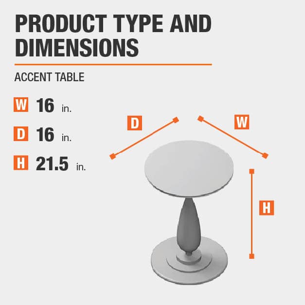 Home Decorators Collection Round Walnut Brown Wood Finish Accent Table ...