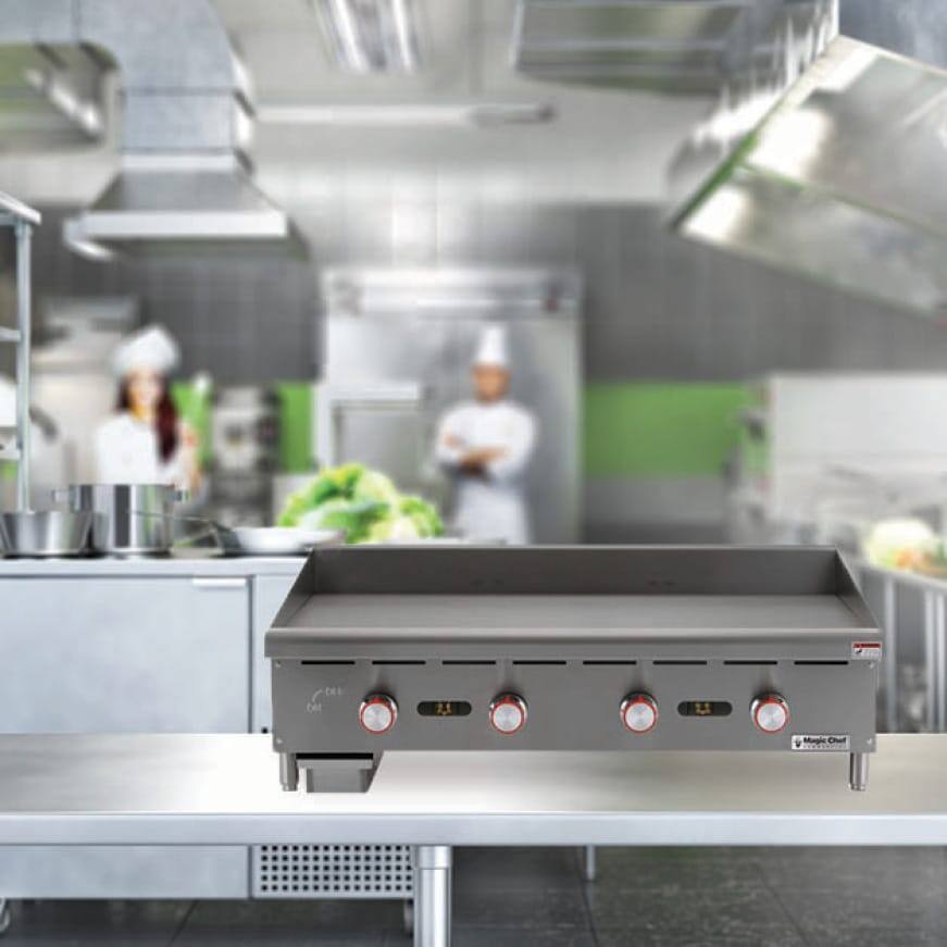 Magic Chef 12 in. W Commercial Natural Gas Countertop Hot Plate in ...