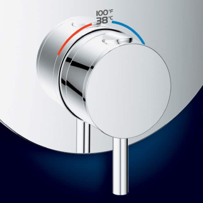 GROHE Atrio Single Function 2-Handle Thermostatic Trim Kit in Brushed ...