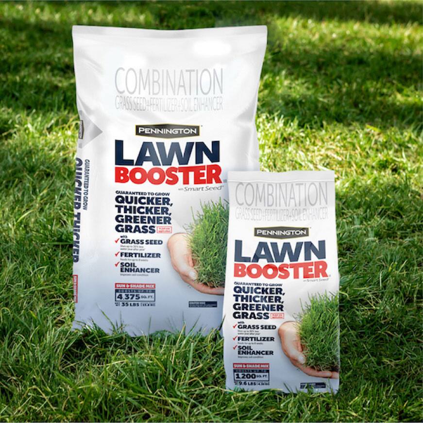 Pennington Lawn Booster Sun and Shade 9.6 lb. 1,200 sq. ft. Grass Seed ...