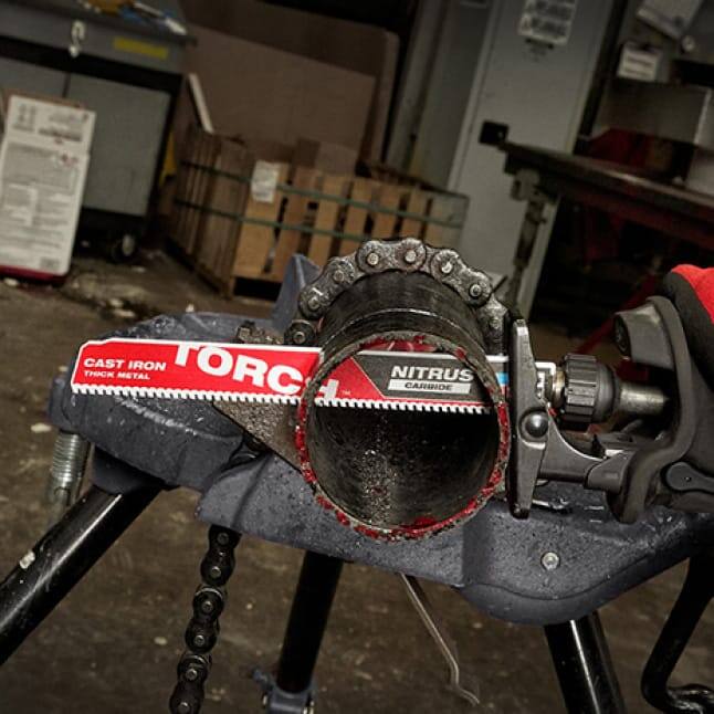 Milwaukee 12 in. 8 TPI TORCH Nitrus Carbide Teeth Metal Cutting SAWZALL ...