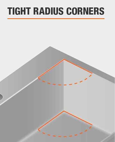 Glacier Bay Tight Radius 31 in. Undermount Single Bowl 18 Gauge ...