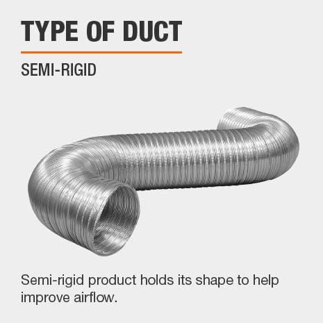 Everbilt 6 in. x 8 ft. Semi-Rigid Flexible Aluminum Duct FXH0005 - The ...