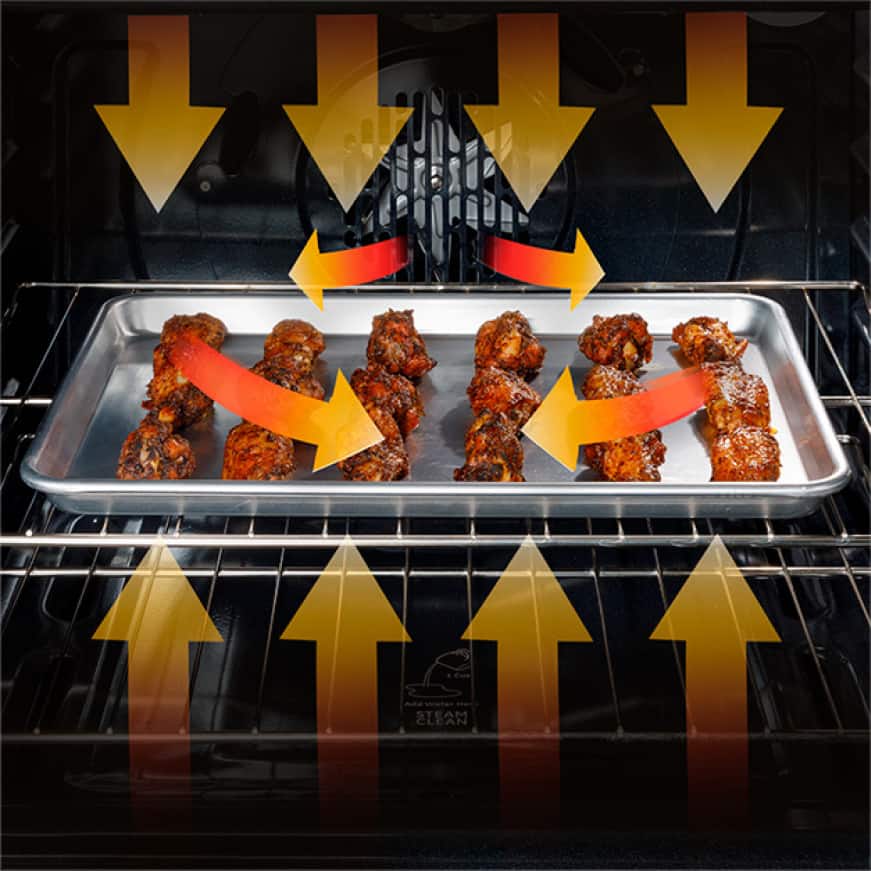 GE 30 in. 5.0 cu. ft. Gas Range with Self-Cleaning Convection Oven and ...