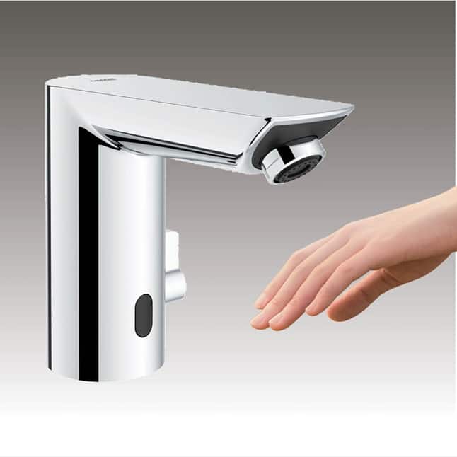 Grohe Bau Cosmopolitan E Touchless AC Powered Touchless Single Hole ...