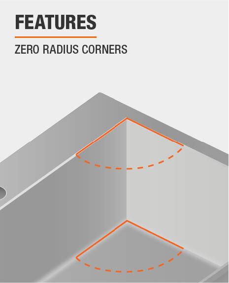 Glacier Bay Professional Zero Radius 36 in. Drop-In Double Bowl 16 ...