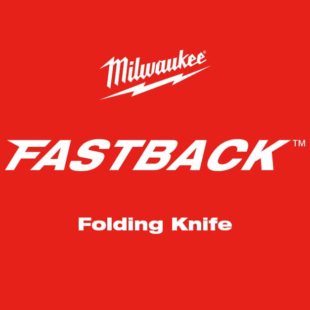 Milwaukee FASTBACK Stainless Steel Folding Knife with 2.95 in. Blade 48 ...