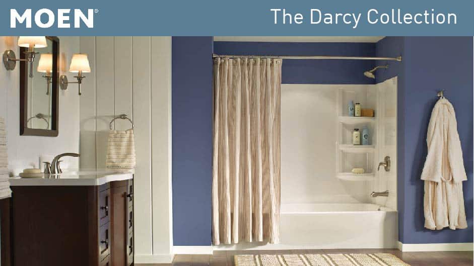MOEN Darcy Single-Handle 5-Spray 1.75 GPM Tub and Shower Faucet in Spot ...