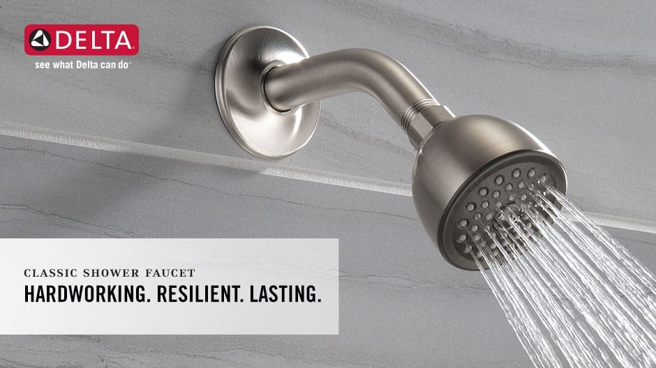 Delta Classic 1-Handle Wall Mount Tub and Shower Faucet Trim Kit in Chrome (Valve Not Included ...