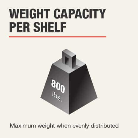 Husky 4-Tier Heavy Duty Steel Garage Storage Shelving Unit in Silver ...