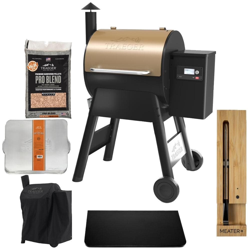 Traeger Pro 575 Black Wifi Pellet Grill and Smoker Bundle - The Home Depot
