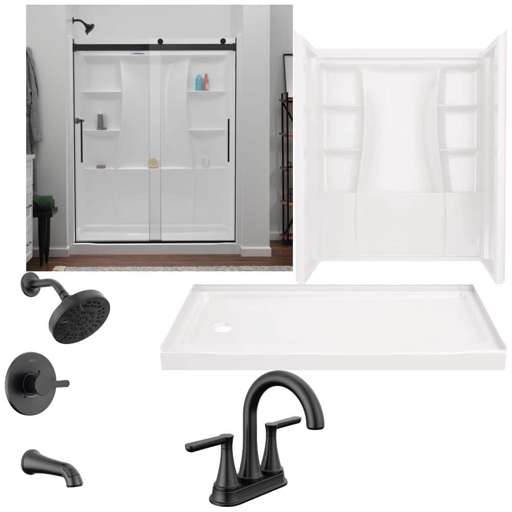 Delta Greydon Matte Black Bath Bundle - The Home Depot