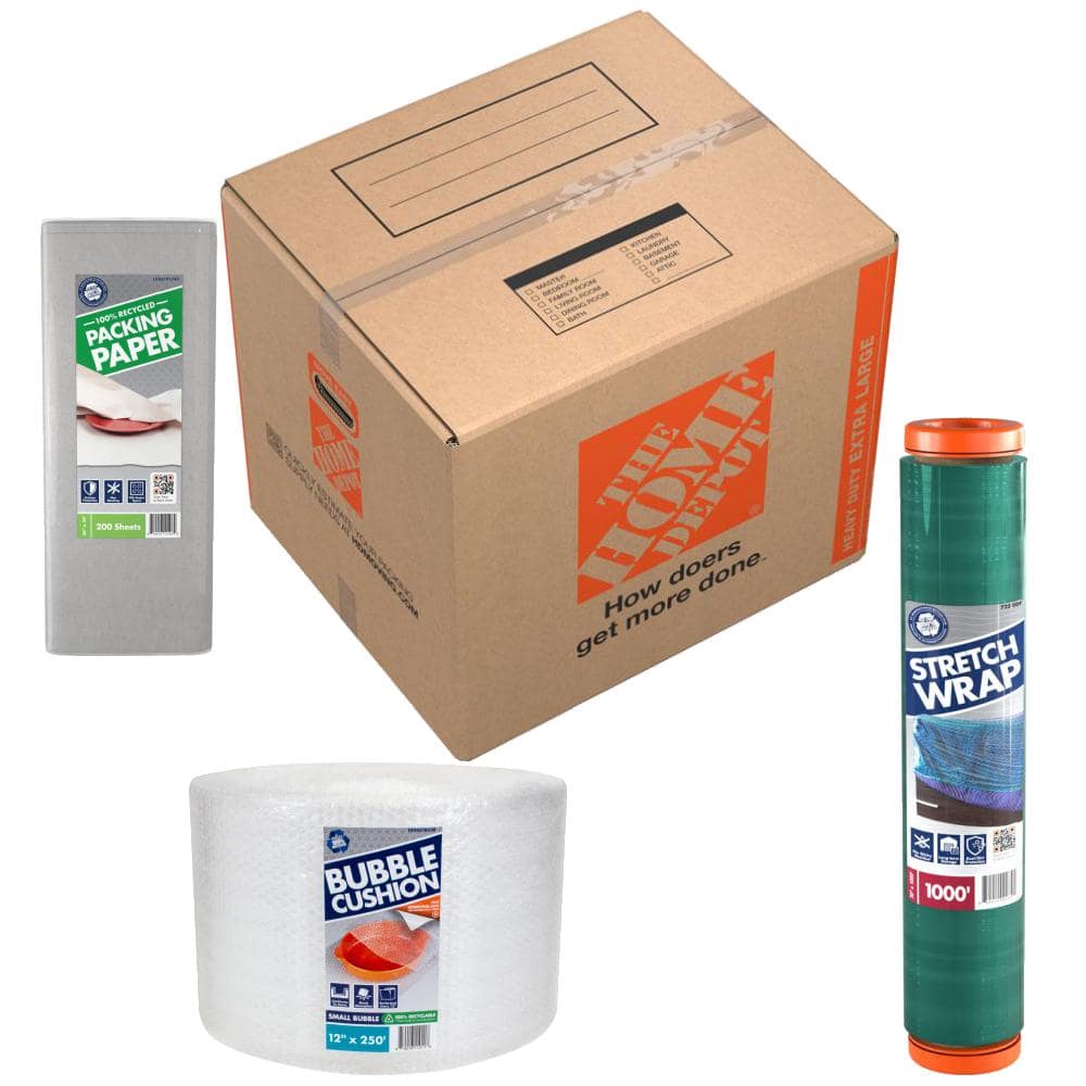 Heavy-Duty Extra-Large Moving Box (30-Pack) + Accessories - The Home Depot