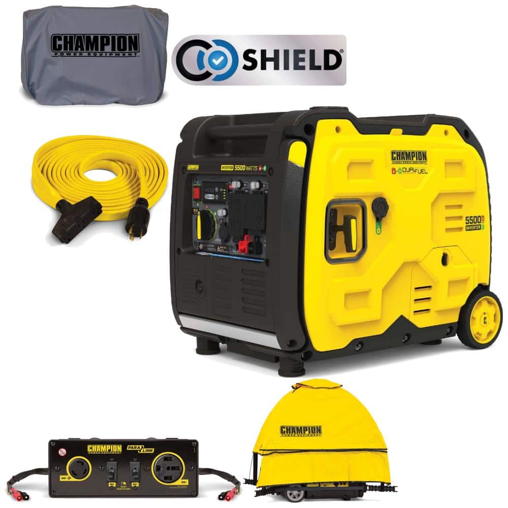 Champion 5500 Watt Dual Fuel Inverter Bundle - The Home Depot