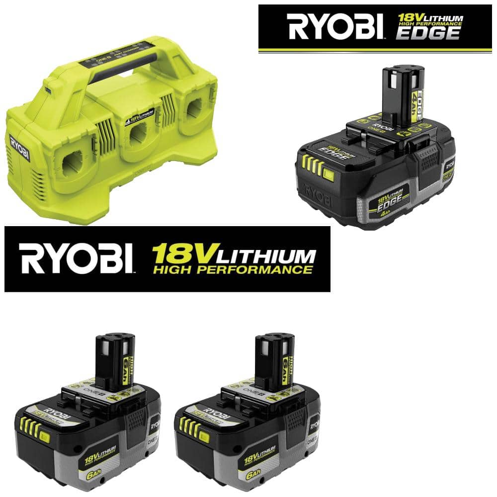 RYOBI ONE 6Ah and 4Ah Power Bundle - The Home Depot