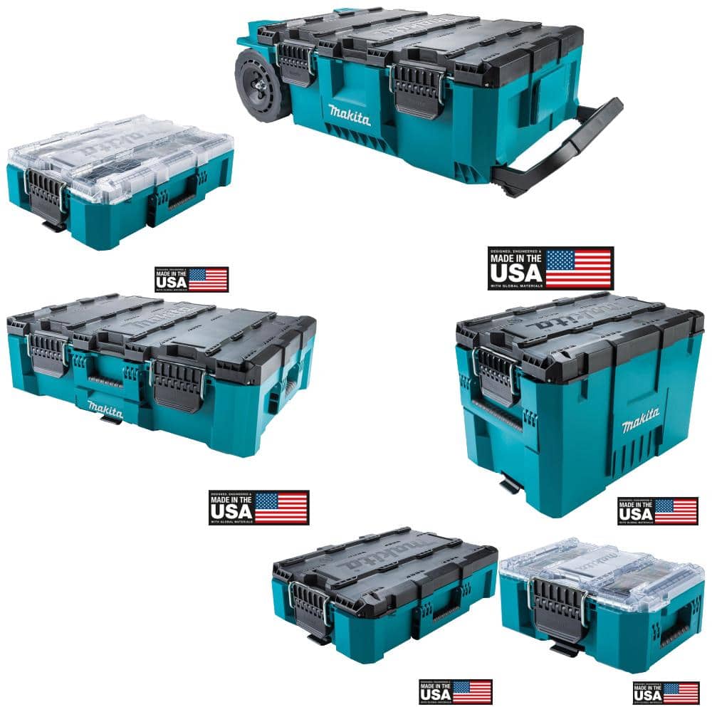 Makita MAKTRAK Deep Compact Organizer Modular Storage System Bundle ...