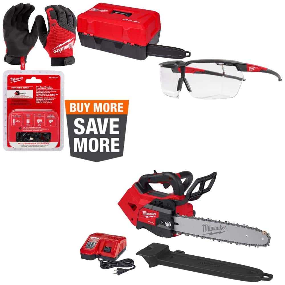 Milwaukee M18 14 in. Top Handle Chainsaw Combo Kit Bundle - The Home Depot