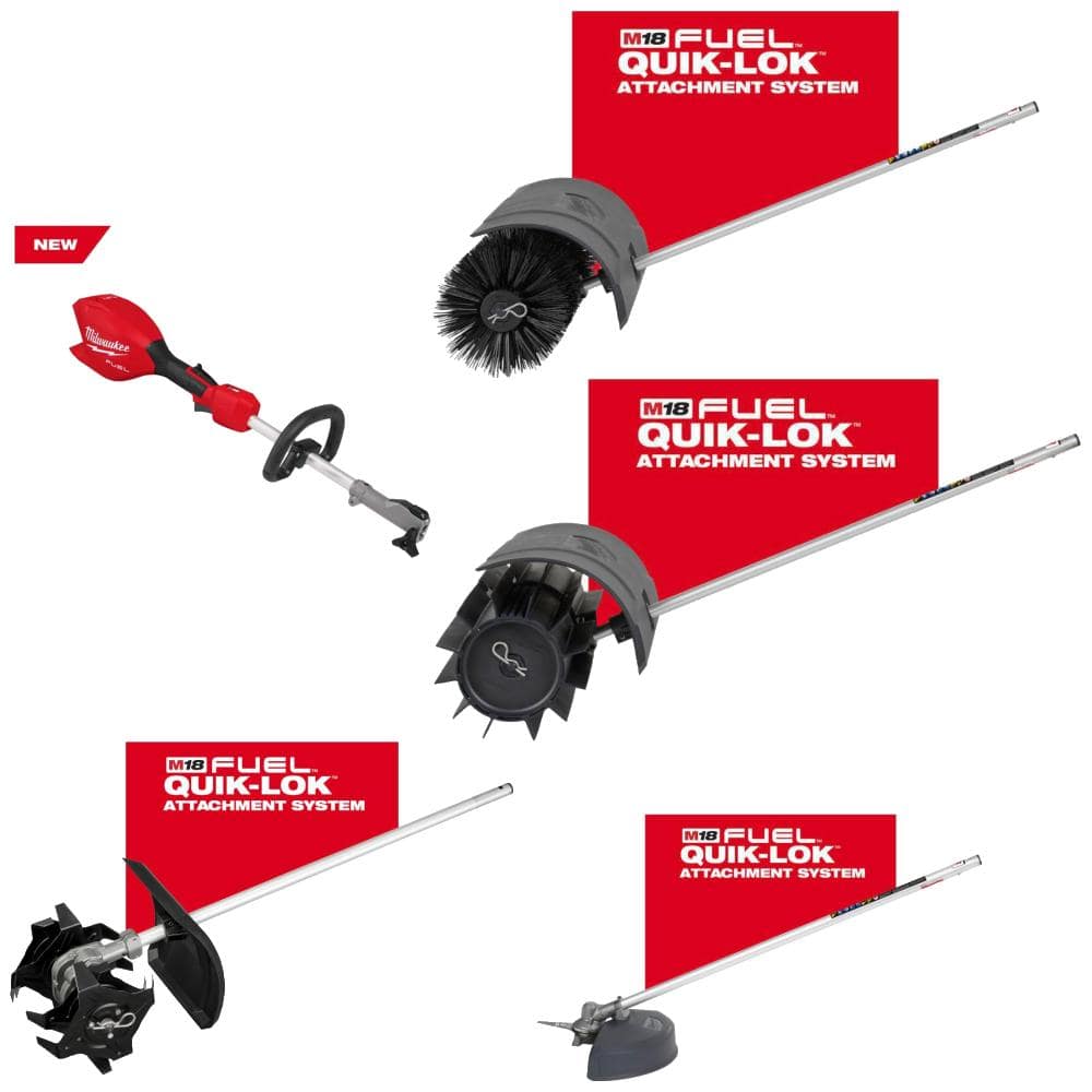 Milwaukee M18 QUIK LOK Power Head with Attachments Bundle - The Home Depot