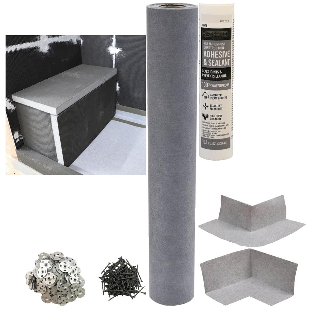 Everbilt Watershield Shower System 24 in. x 48 in. x 2 in. Backer Board ...