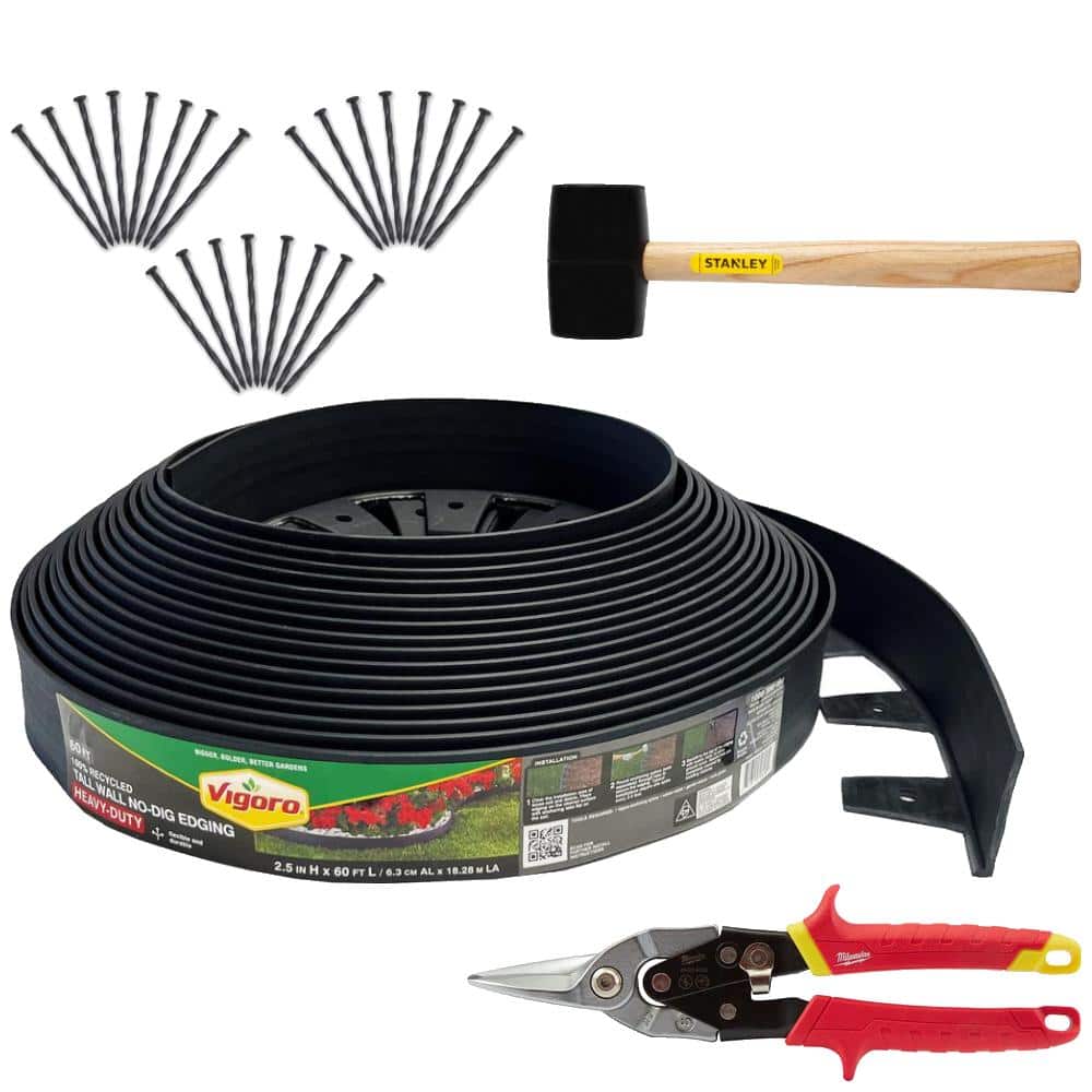 Vigoro 60 ft No Dig Tall Wall Edging Bundle - The Home Depot