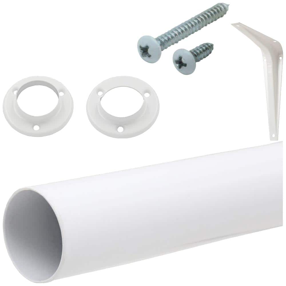 Everbilt White Shelf Bracket and Shelf Accessories Bundle - The Home Depot