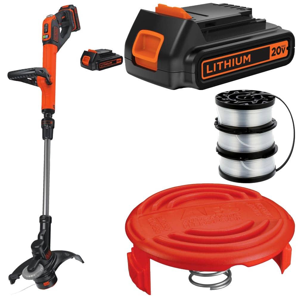 Black and Decker String Trimmer 20V MAX Battery and Charger Bundle ...