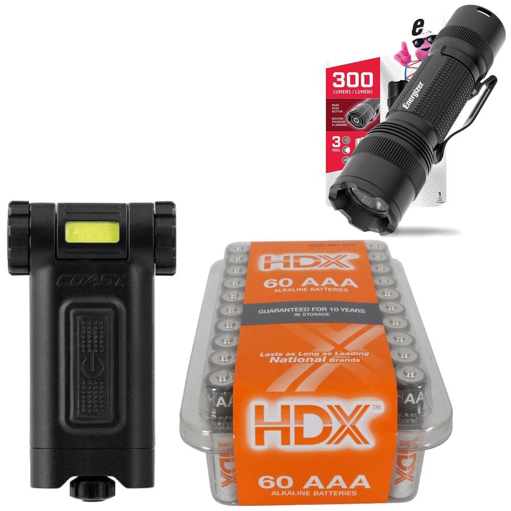 Coast Dual Color Clip Light and Flashlight with Batteries Bundle - The ...