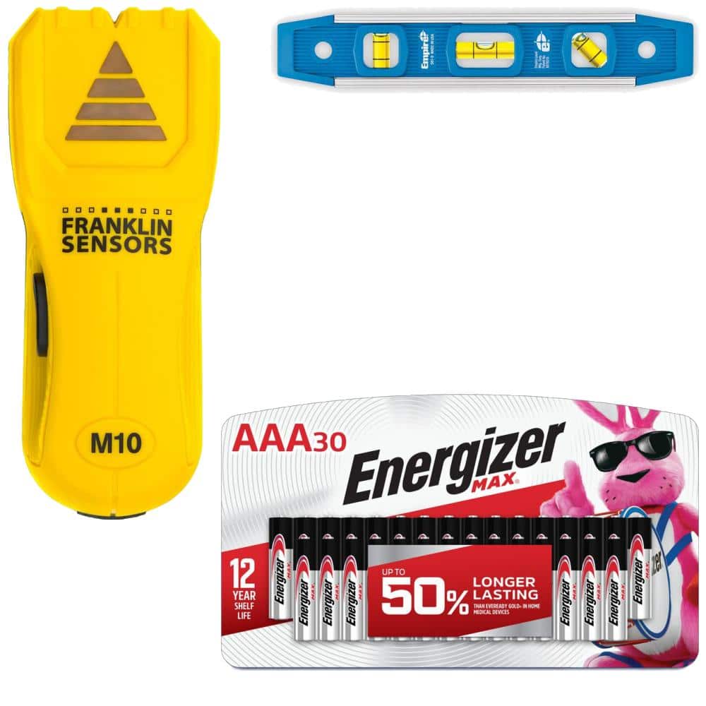 Franklin Sensors Center Stud Finder with Batteries and Torpedo Level ...